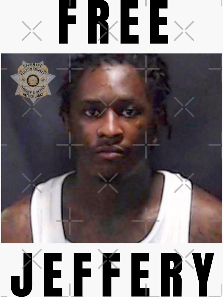 "FREE JEFFERY" Sticker by ThePrint Shop | Redbubble