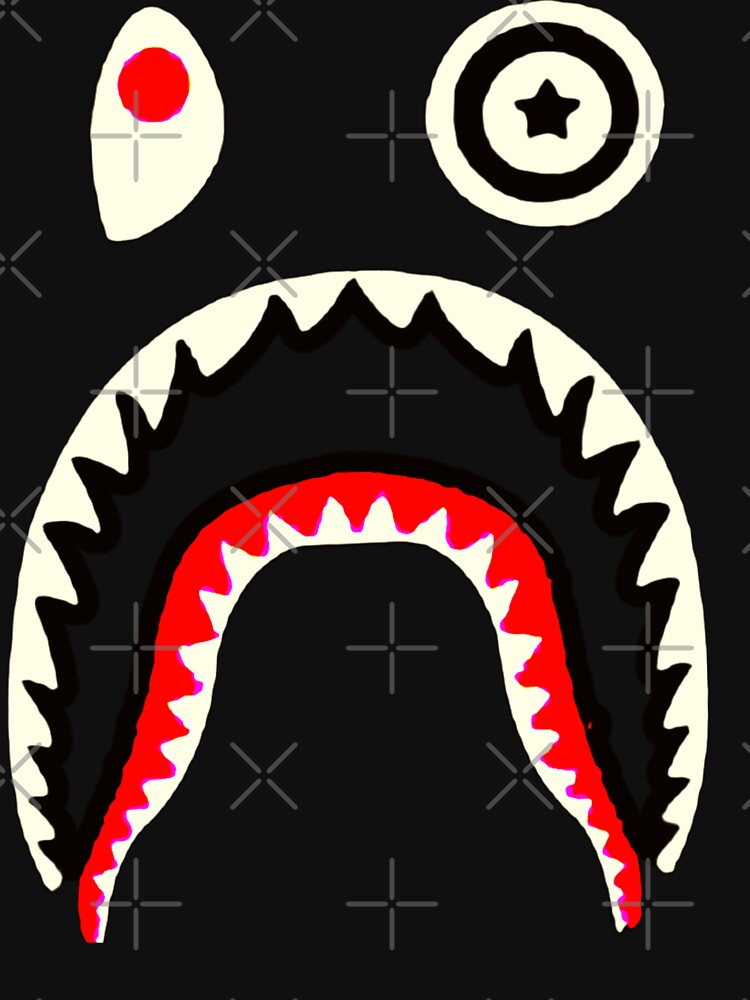 "Rare STAR EYE SHARK FACE MOUTH TEETH Allied Symbol A Bathing Ape, Bape ...