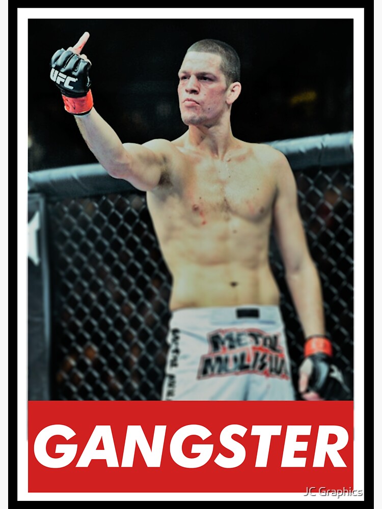 "Nate "Gangster" Diaz" Sticker for Sale by JC Graphics | Redbubble