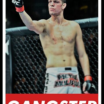 "Nate "Gangster" Diaz" Sticker for Sale by JC Graphics | Redbubble