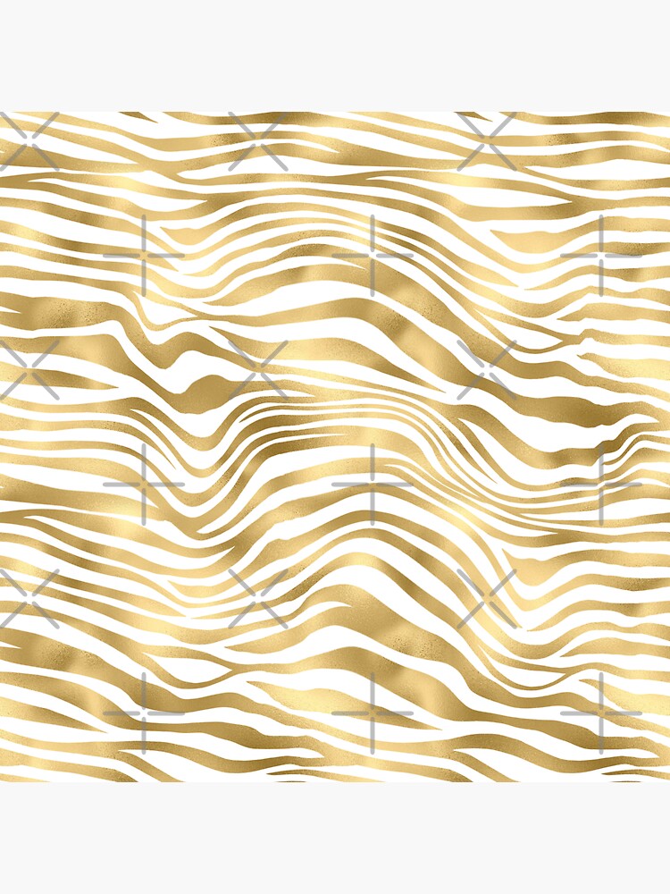 "Gold Zebra Stripes" Sticker for Sale by Delights | Redbubble