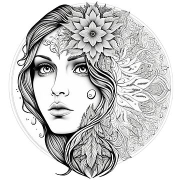 "Mandala Face Girl" Art Print for Sale by artecomia | Redbubble