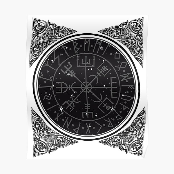 "RUNIC COMPASS "VEGVISIR", NORDIC SYMBOL OF GUIDANCE AND PROTECTION ...