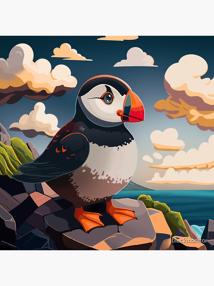 "Puffin" Sticker for Sale by blackmonitor | Redbubble