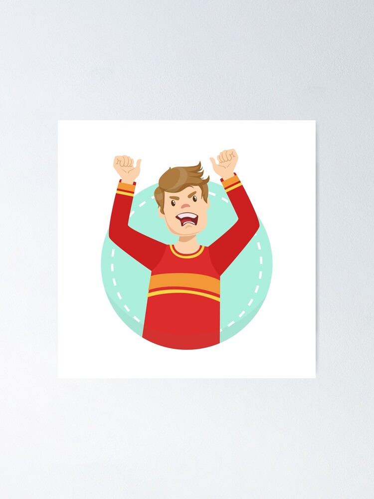 "Angry Emotion Body Language Illustration" Poster by topvectors | Redbubble