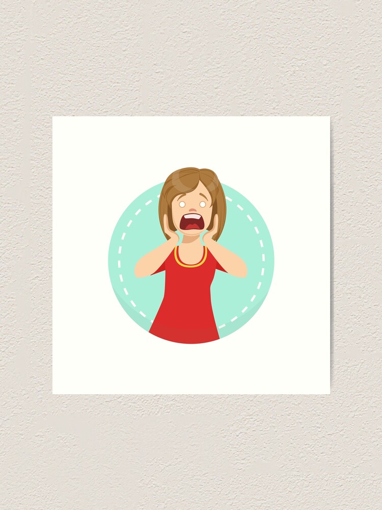 "Shocked Emotion Body Language Illustration" Art Print for Sale by ...