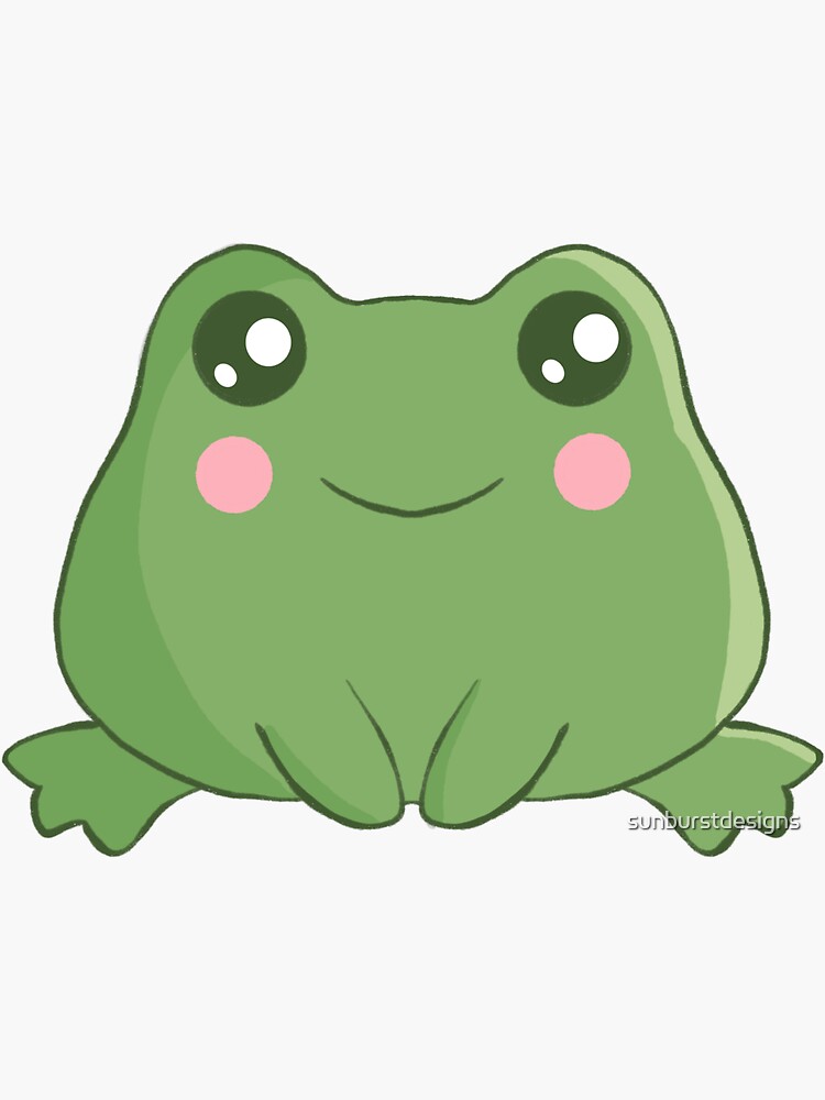 "Kawaii Frog" Sticker for Sale by sunburstdesigns | Redbubble