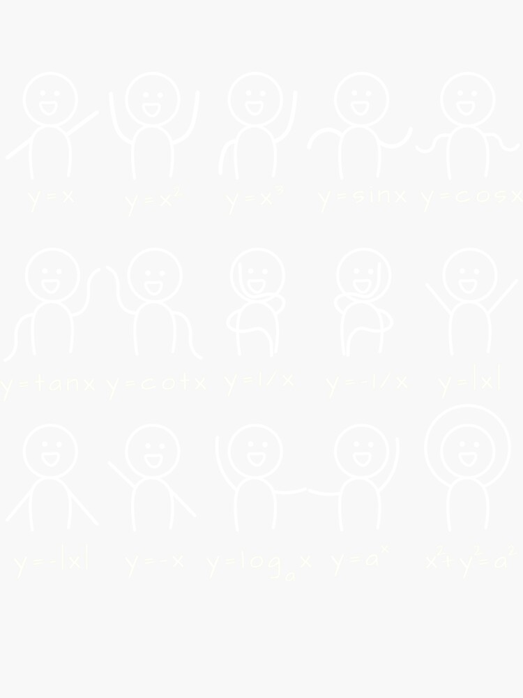 "Functions Graphs Dance Math Geometry" Sticker for Sale by VITYY ...