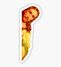 Peeking Jesus Stickers | Redbubble