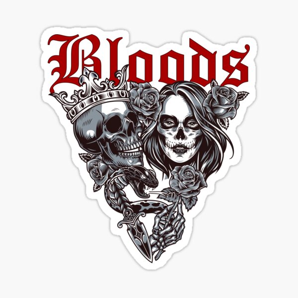 "Blood's Hip Hop Gang" Sticker for Sale by TheGloriousJoey | Redbubble