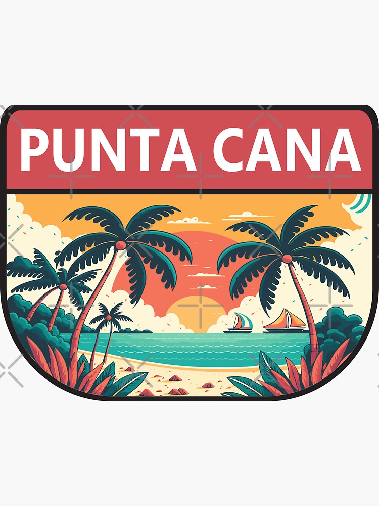 "Punta Cana Dominican Republic Retro Emblem" Sticker for Sale by ...