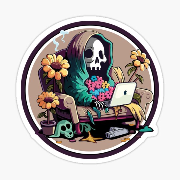 "Remote Working" Sticker for Sale by SquishyKitkat | Redbubble