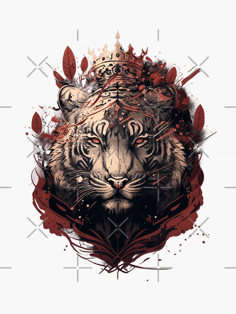"King Tiger" Sticker for Sale by reneromt | Redbubble