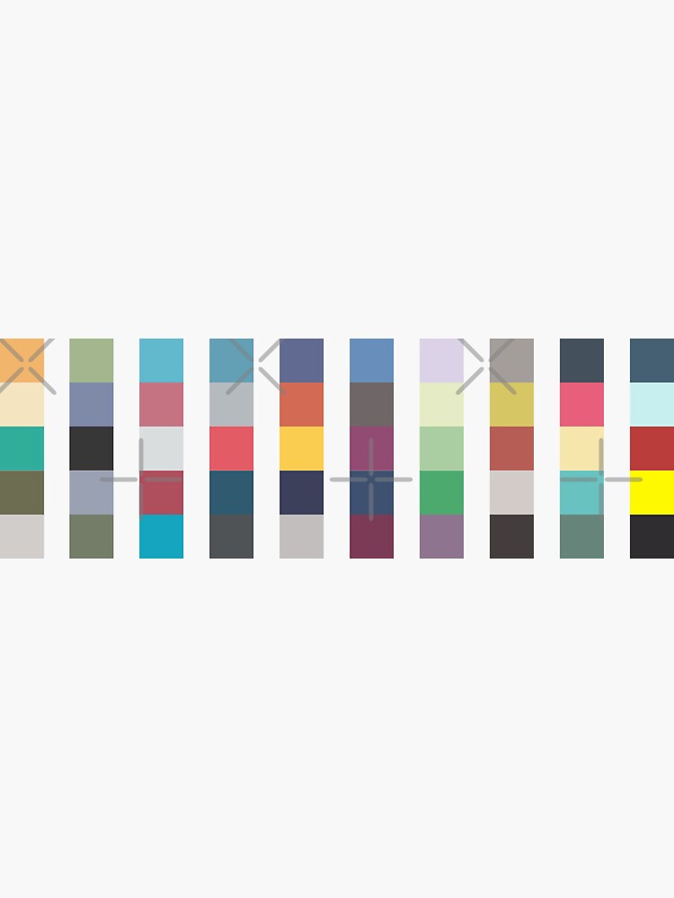 "Psuedo Legendary | Pokemon-Inspired Minimalist Color Palette" Sticker ...