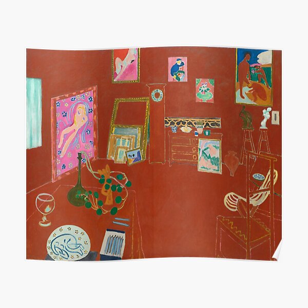 "L'Atelier Rouge - The Red Studio by Henri Matisse (1911)" Poster for ...