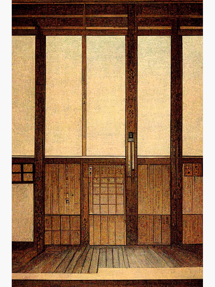 "Wooden Dojo Walls 3" Sticker for Sale by R-PattersonArt | Redbubble