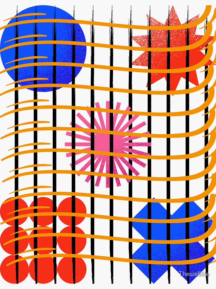 "Read Between the Lines - Geo Pattern" Sticker for Sale by Thewelllife ...