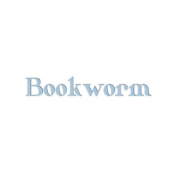 "Bookworm Blue" Sticker for Sale by TeakettleBooks | Redbubble