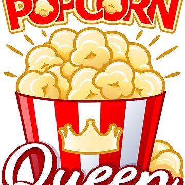 "Popcorn Queen" Sticker for Sale by pablomendoza | Redbubble