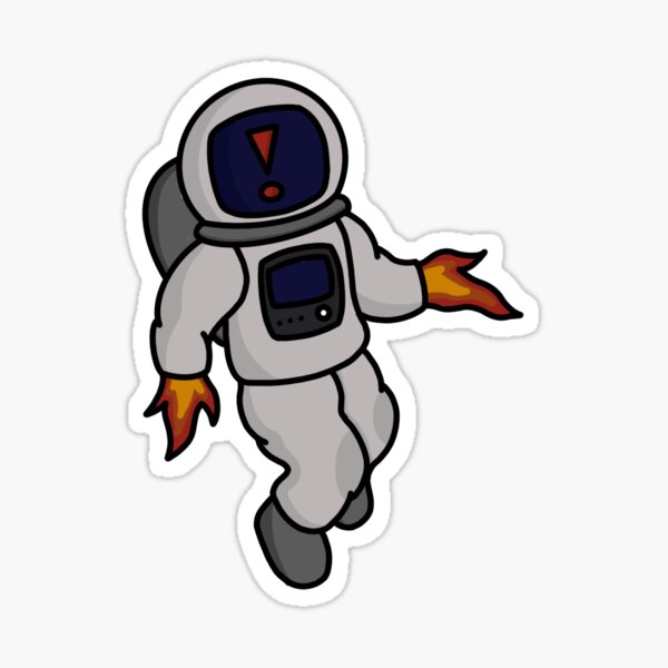 "Funky Astronaut" Sticker for Sale by soapsdesigns | Redbubble