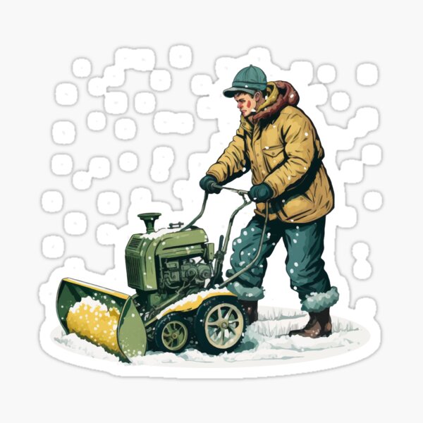 "Funny Snow shoveler, Snow Blower, Snowblower Removal" Sticker for Sale ...