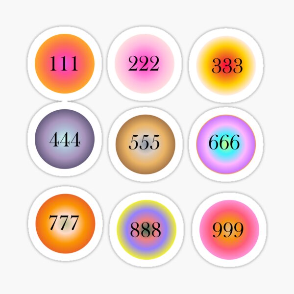 "Angel Numbers Aura Gradient " Sticker for Sale by medante15 | Redbubble