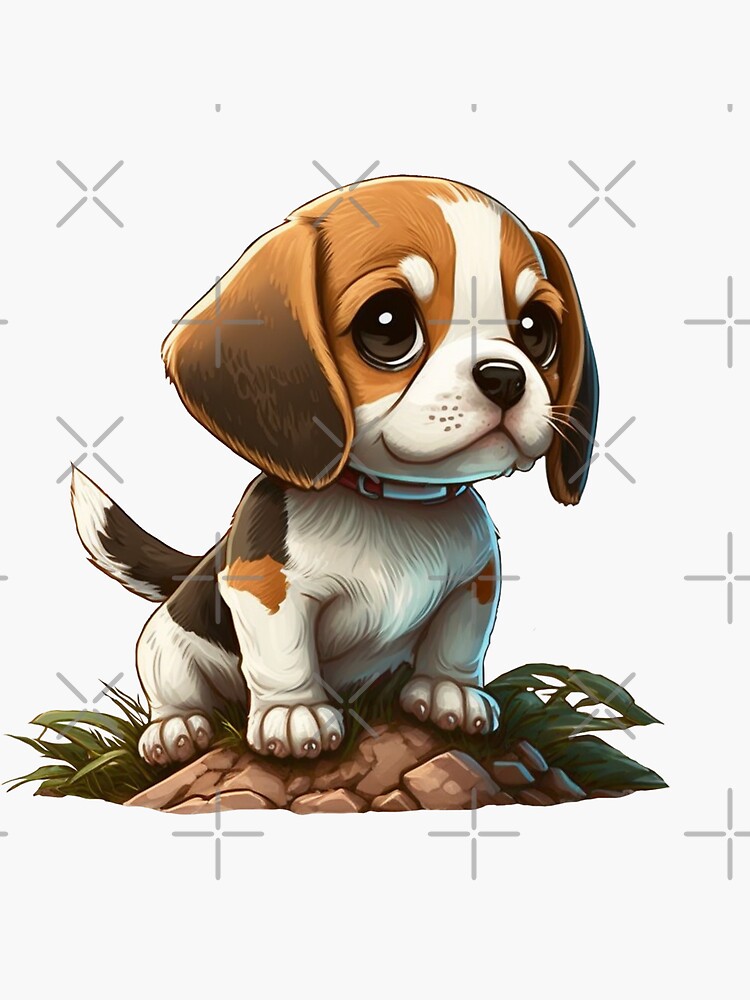 "Beagle Chibi dog" Sticker for Sale by Jokel-art | Redbubble