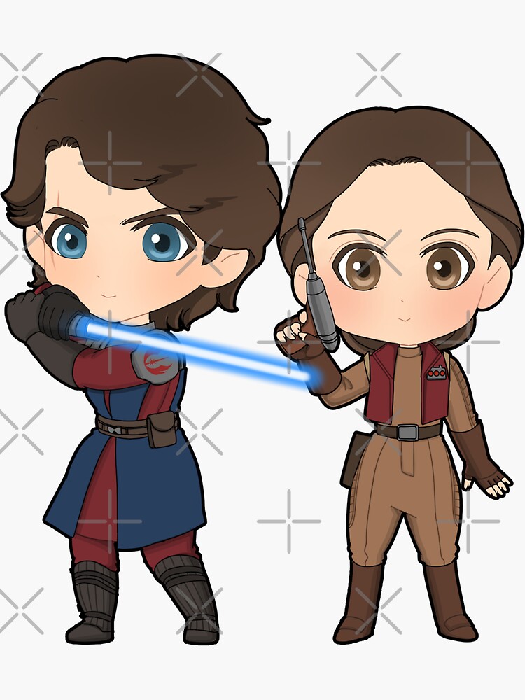 "Anakin and Padme" Sticker for Sale by Junchan-nyan | Redbubble
