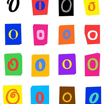 "Magazine cut-out O letters set" Sticker for Sale by Words-Artist ...