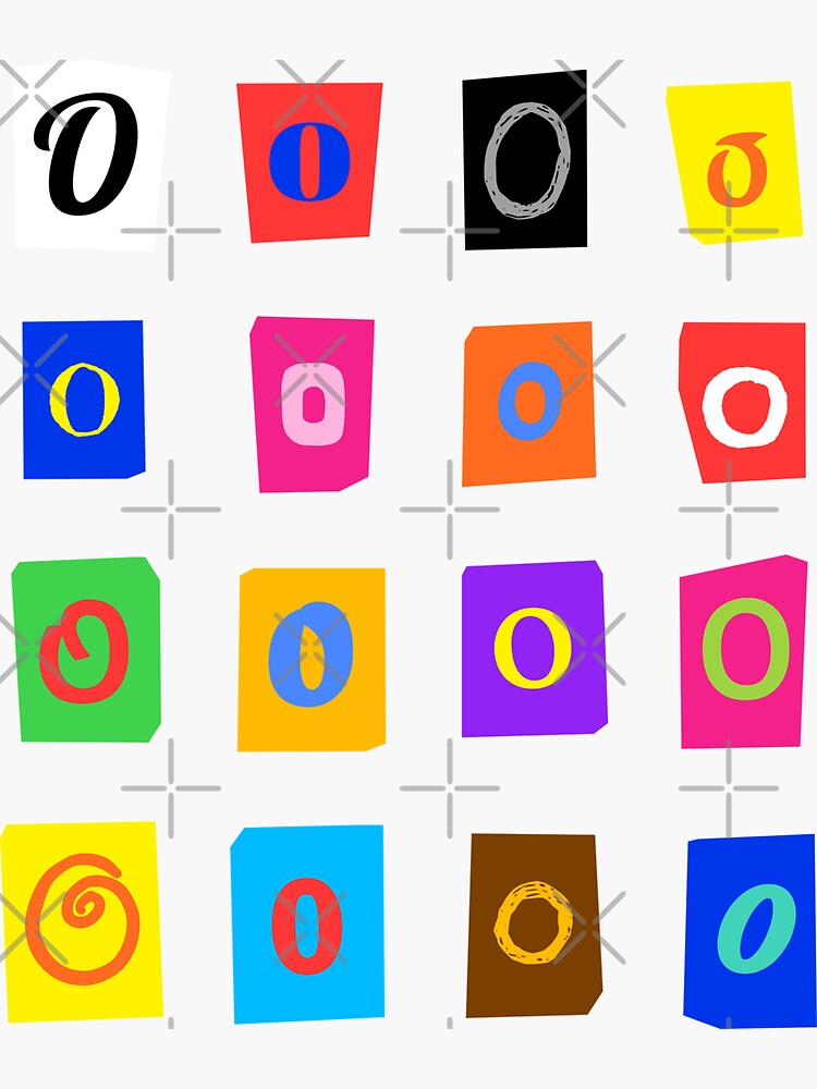 "Magazine cut-out 'O' letters set" Sticker for Sale by Words-Artist ...