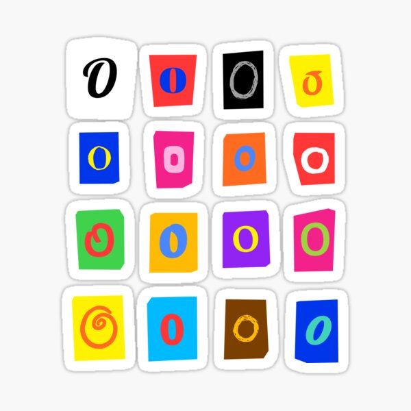 "Magazine cut-out 'O' letters set" Sticker for Sale by Words-Artist ...