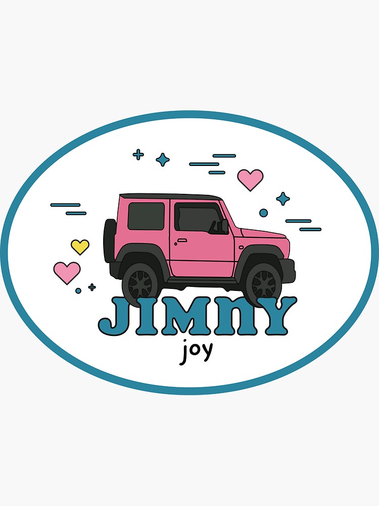 "Jimny Joy in Perfect Pink" Sticker for Sale by stoicjimny | Redbubble