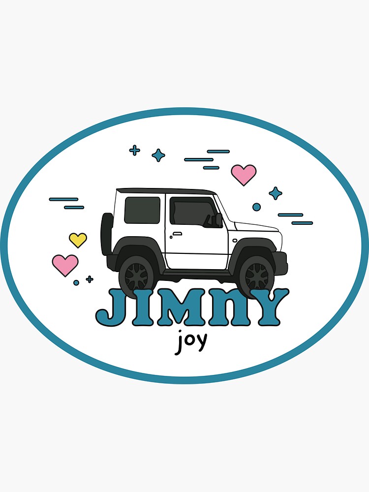 "Jimny Joy in White" Sticker for Sale by stoicjimny | Redbubble