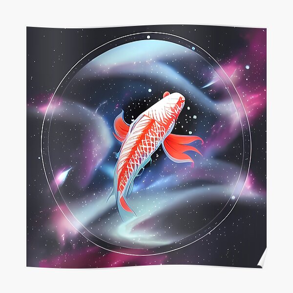 "Japanese koi fish" Poster for Sale by BigBrainArtwork | Redbubble