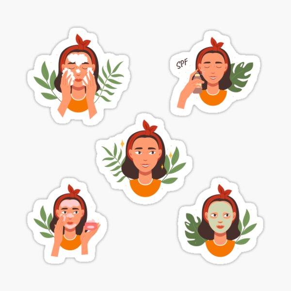 "Winter Skin Relief art pack / Face care rituals; Washing, Moisturizing ...