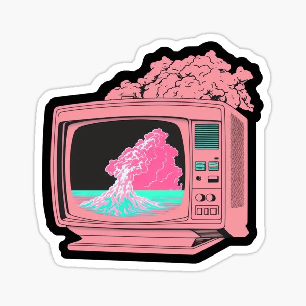 "vaporwave monitor sticker" Sticker for Sale by NiNino | Redbubble