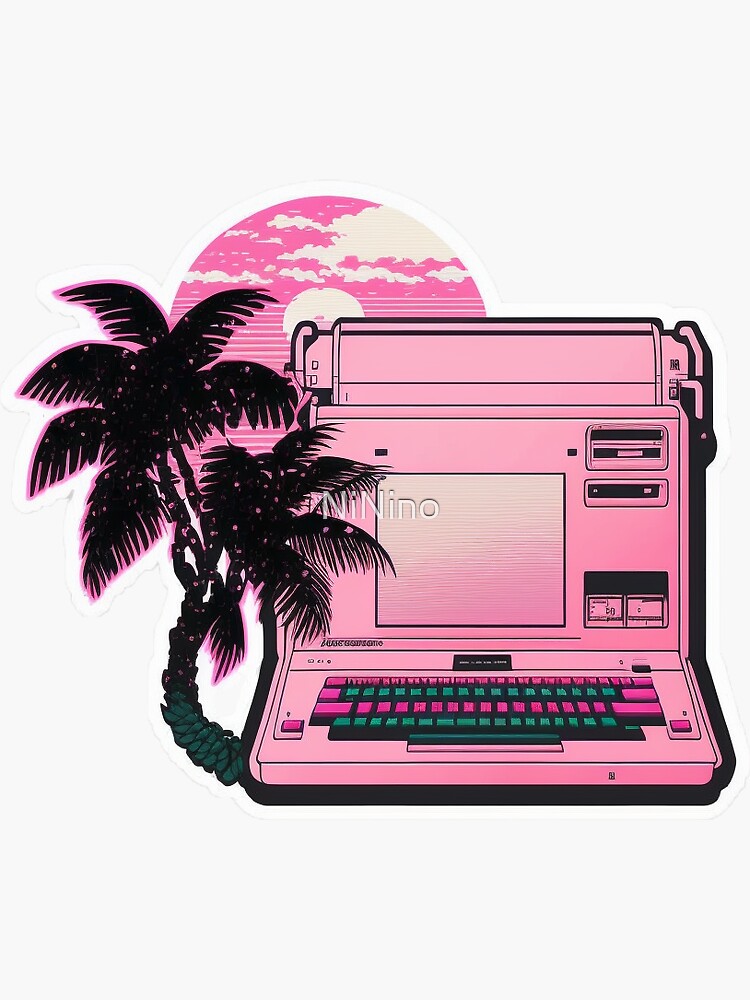 "vaporwave miami vice computer sticker" Sticker for Sale by NiNino ...