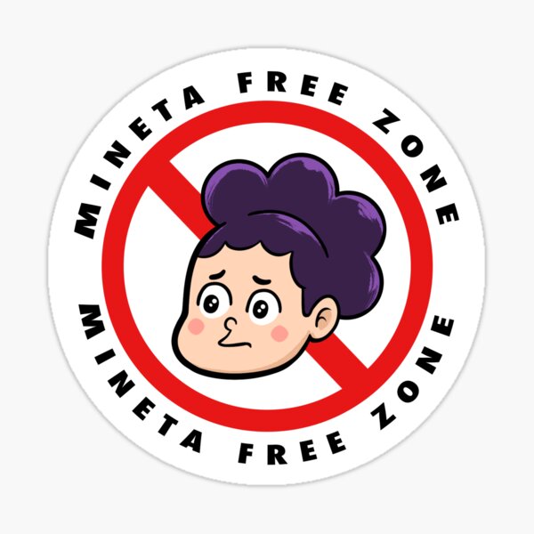"MINETA FREE ZONE !" Sticker for Sale by ariannapadilla | Redbubble