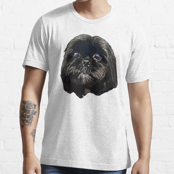 "Shih Tzu Black Puppy Dog Face " T-shirt for Sale by ElegantCat ...