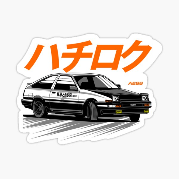 "Toyota Trueno AE86 " Sticker for Sale by AshiArt | Redbubble