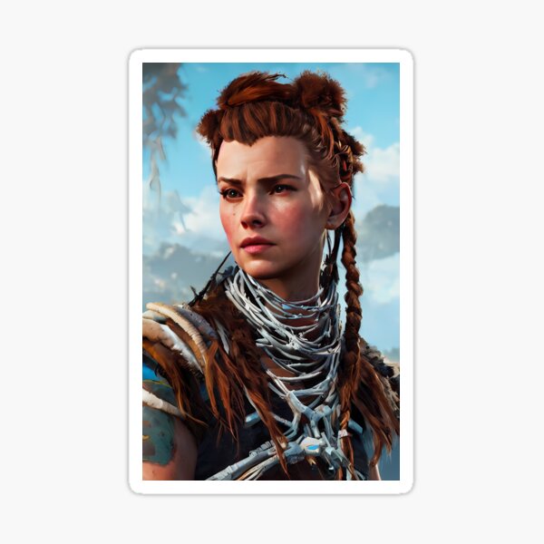 "Horizon Zero Dawn - Aloy Portrait" Sticker for Sale by AfroMatic ...