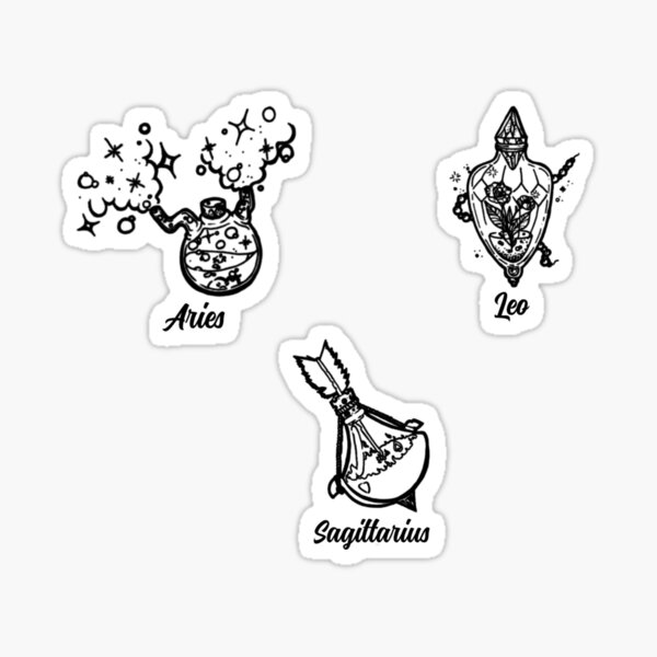 "Fire Sign Sticker Pack" Sticker for Sale by GothicaApothica | Redbubble