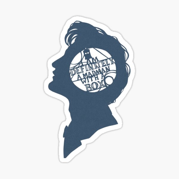 "Mad Man with a Box" Sticker for Sale by raw95 | Redbubble
