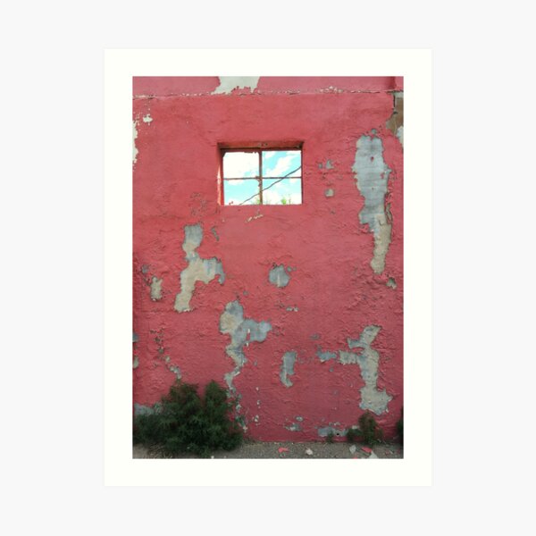 "Old Pink Wall with Window Journal Poster " Art Print for Sale by ...