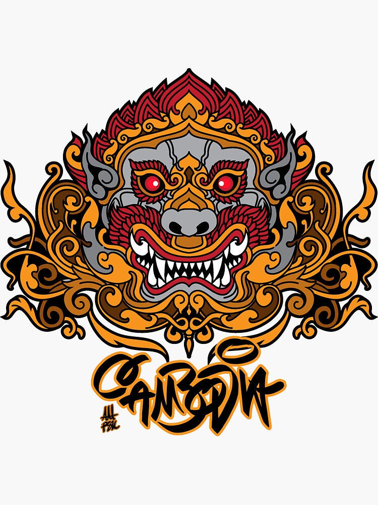 "The Great Reahu Asura" Sticker for Sale by SokhaArt | Redbubble