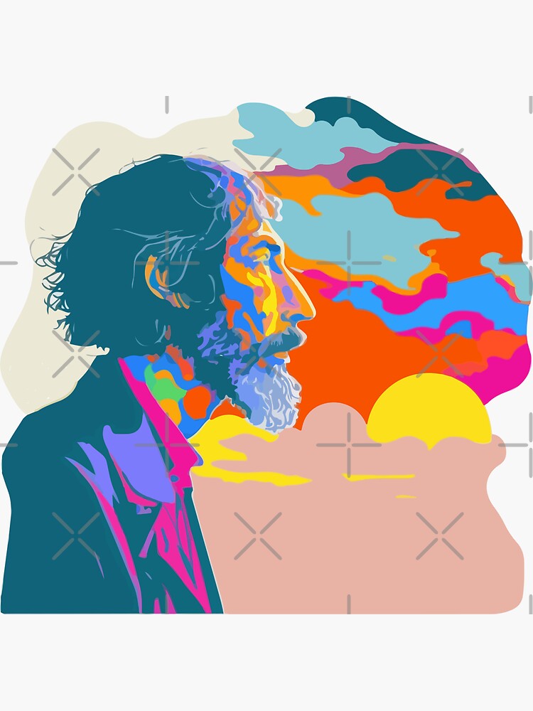 "Transfixed Old Man" Sticker for Sale by Meloncholai | Redbubble