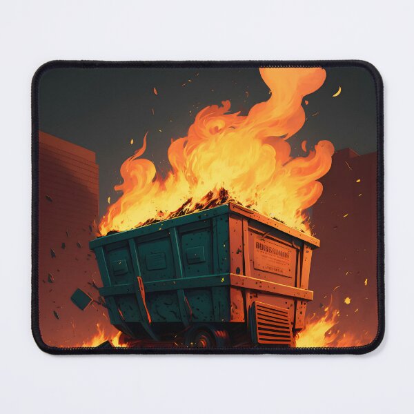 "Dumpster Fire" Mouse Pad for Sale by AnvilArtCo | Redbubble