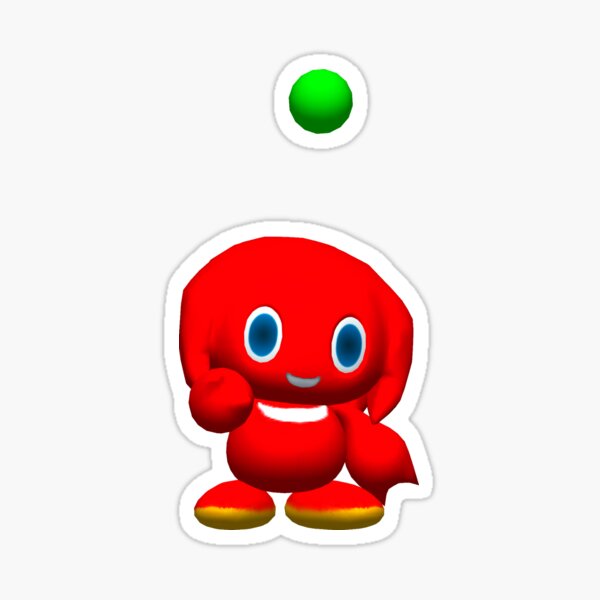 "Cute Hero Knuckles Chao Sonic the Hedgehog Sticker Phone Case" Sticker ...