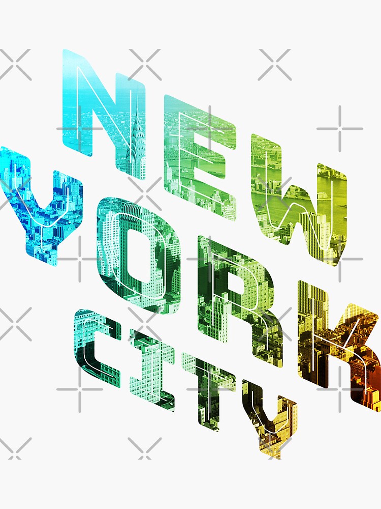 "New York City NYC Skyline Downtown Manhattan" Sticker for Sale by GEEK ...