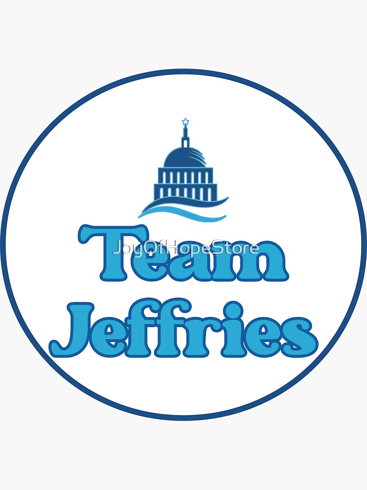 "Team Jeffries: Cool design to show you are on Representative Hakeem Jeffries team" Sticker for ...